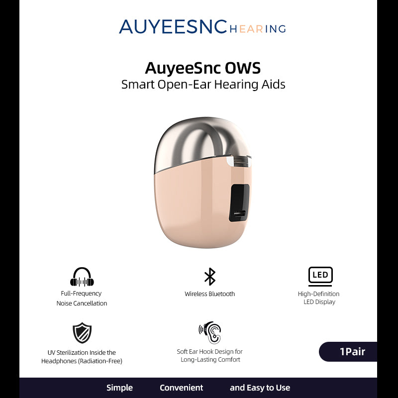 AuyeeSnc OWS Smart Bluetooth Open-Ear Hearing Aids with App Control ...